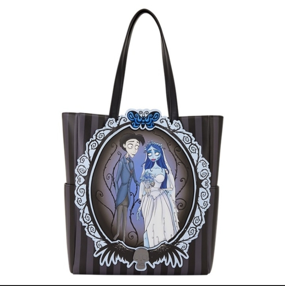 Loungefly | Bags | Loungefly Corpse Bride Frame Stripe Tote Bag New ...